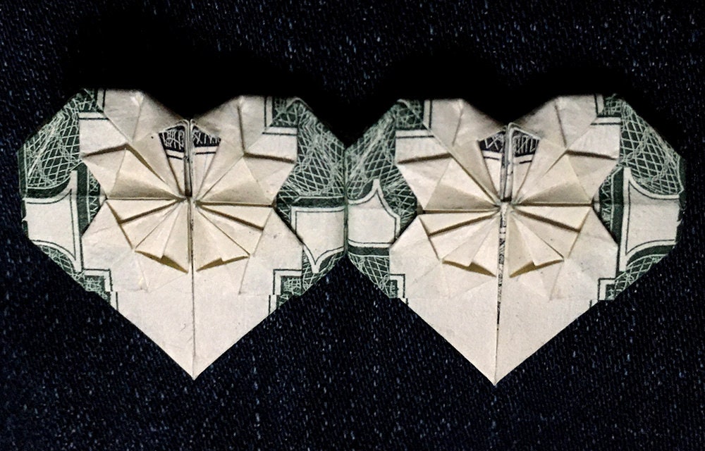 Double Heart Origami Dollar: A Symbol of Love and Creativity – easy ...