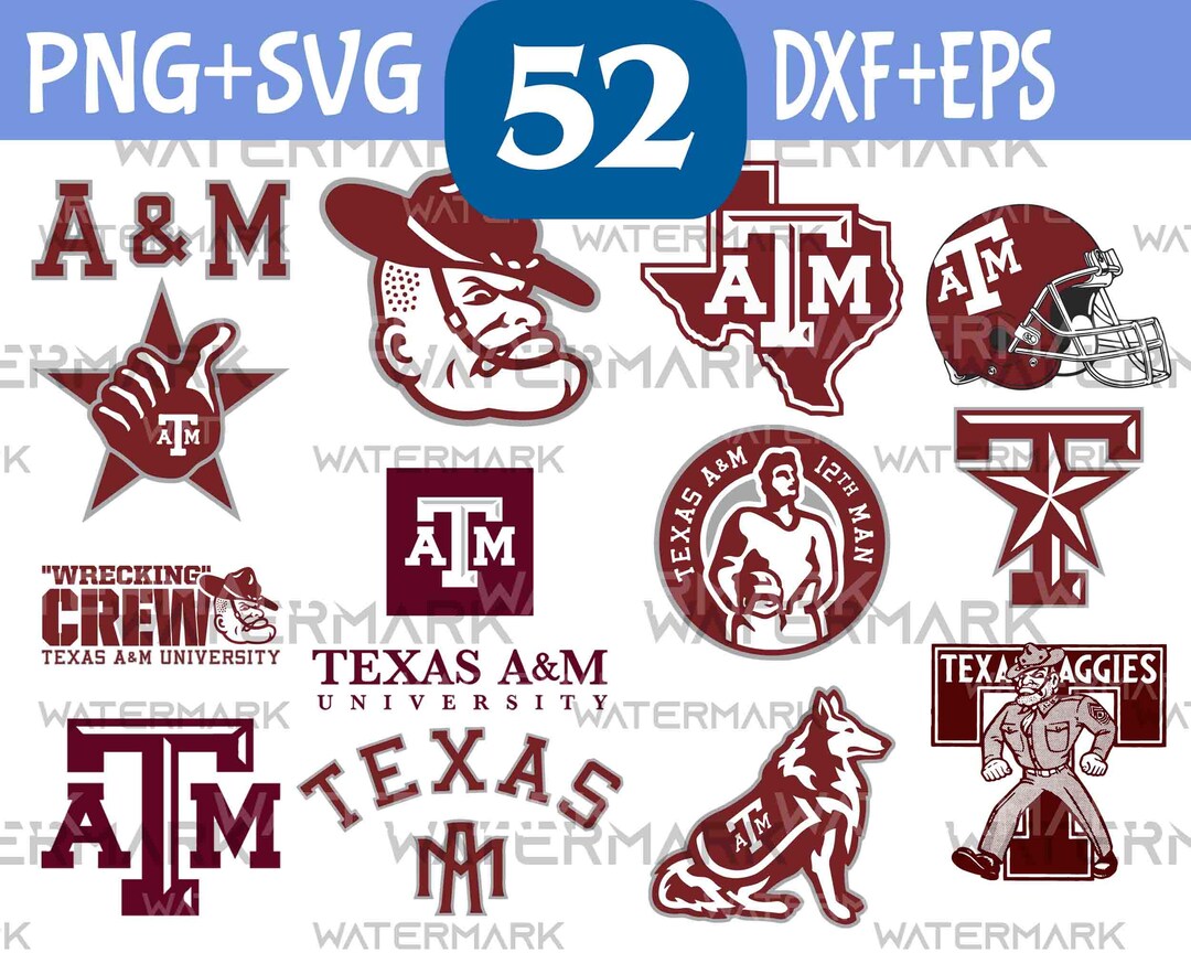 50 Texas A_M Files SVG Texasa_m Football American Football Bundle SVG ...