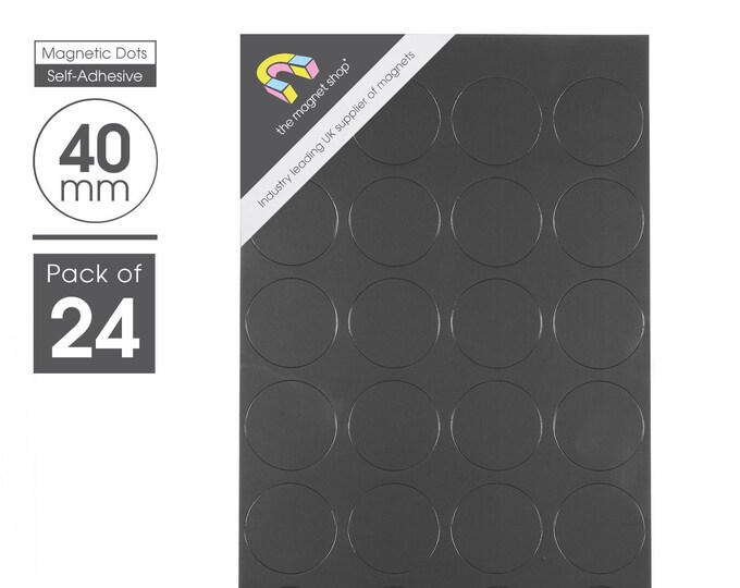 Self-adhesive Magnetic Circles (40mm Diameter) [24 Pack] for Crafts by ...