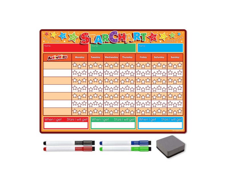 A3 Reward Chart for Children by The Magnet Shop Magnetic | Etsy