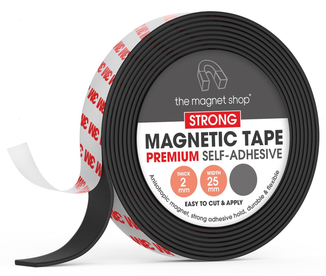 Self-adhesive Magnetic Tape for Crafts MANY SIZES Sticky Magnet Strips ...
