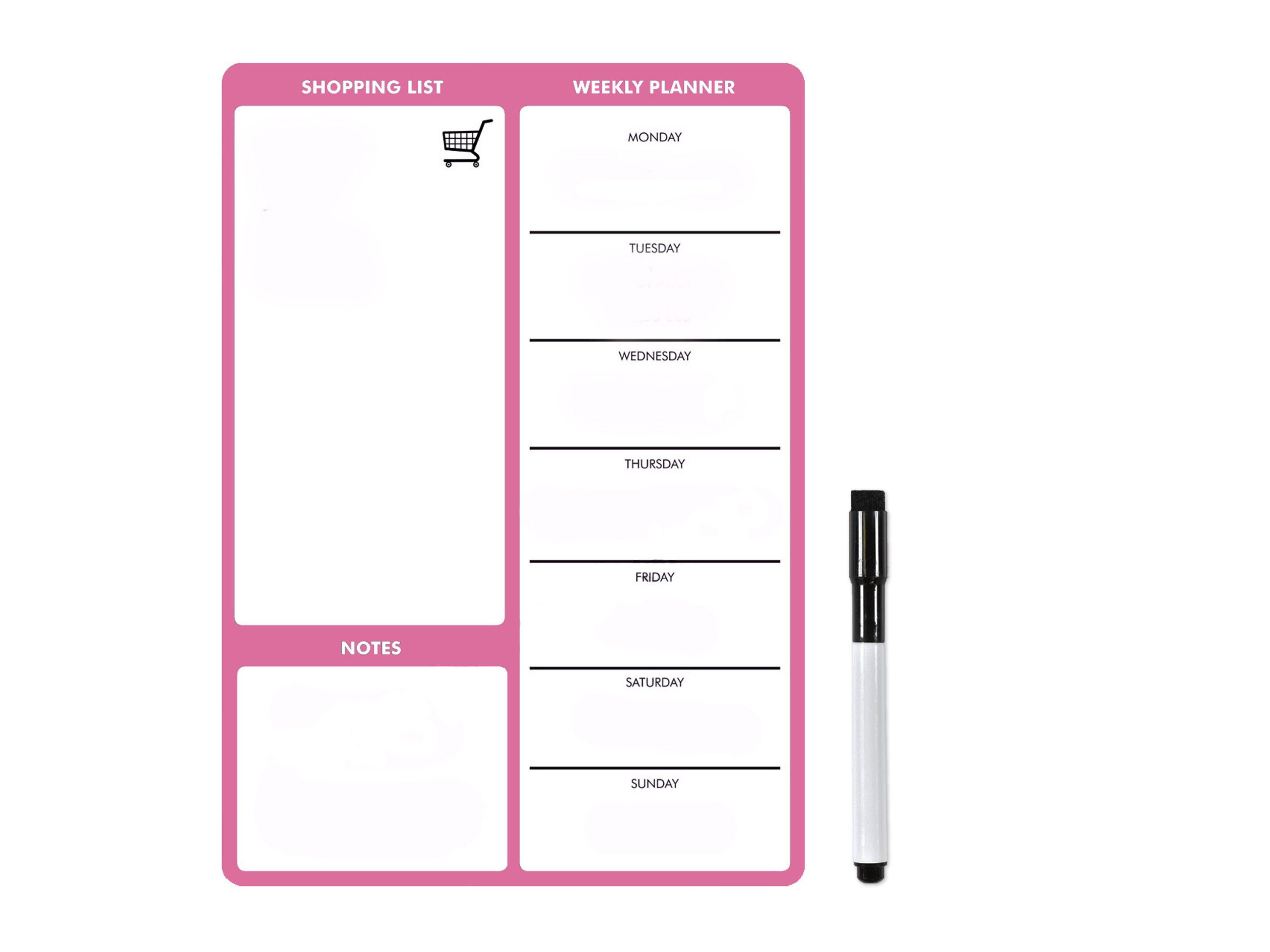 Magnetic Weekly Meal Planner and Organiser Whiteboard - Etsy UK