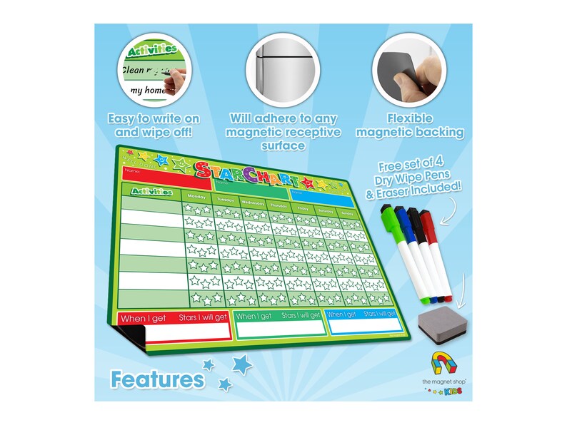 A3 Reward Chart for Children by The Magnet Shop Magnetic | Etsy