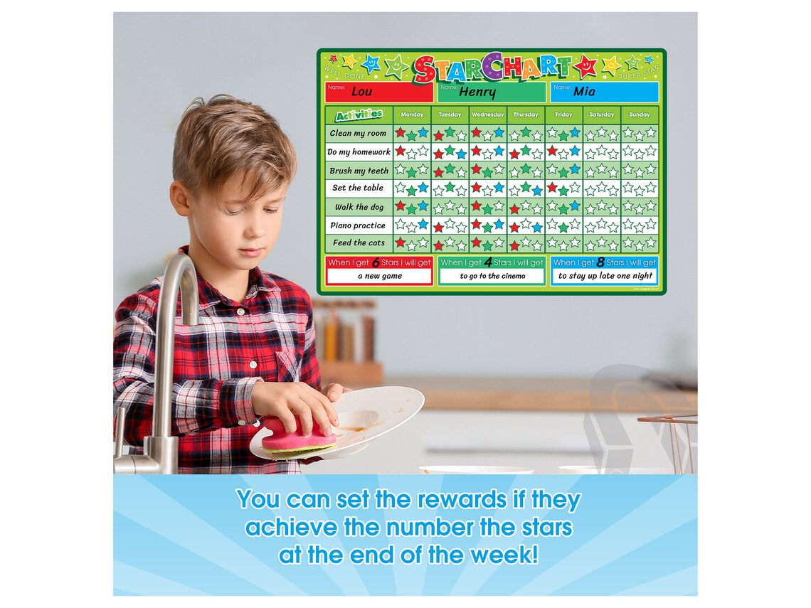 A3 Reward Chart for Children by The Magnet Shop Magnetic | Etsy