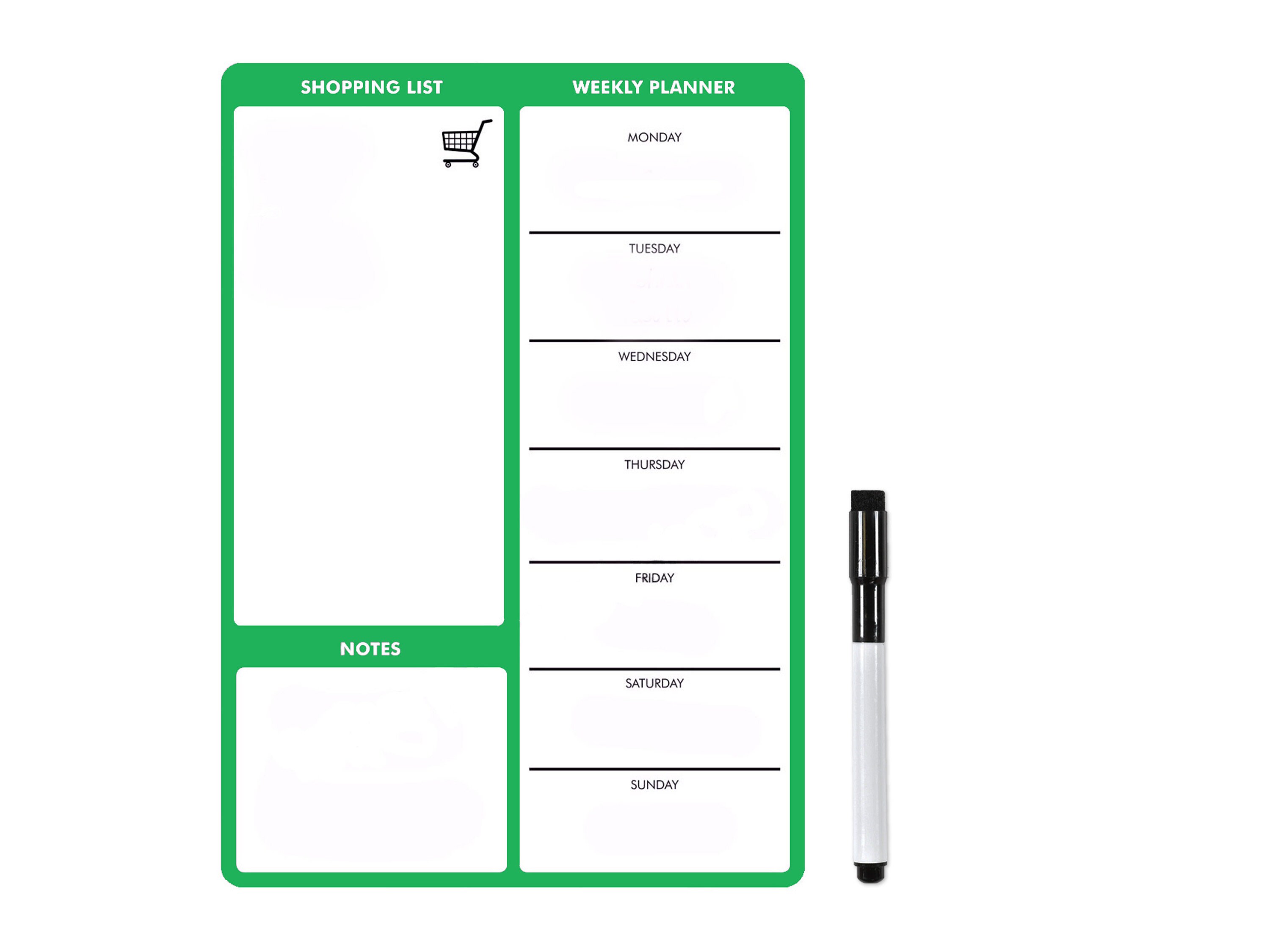 Magnetic Weekly Meal Planner and Organiser Whiteboard - Etsy UK