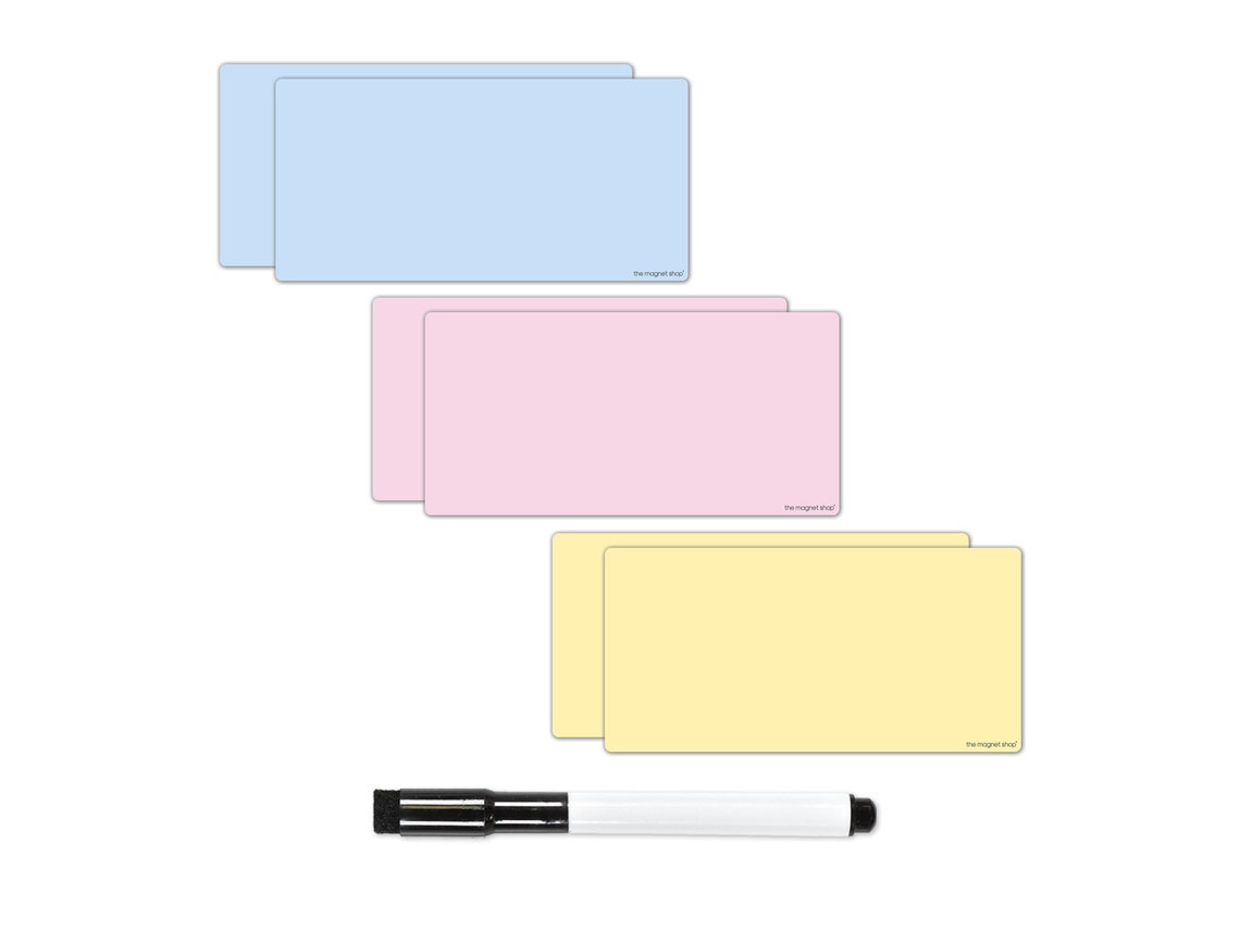 Magnetic Post-notes Rectangle Sticky Notes Pastel Coloured - Etsy UK