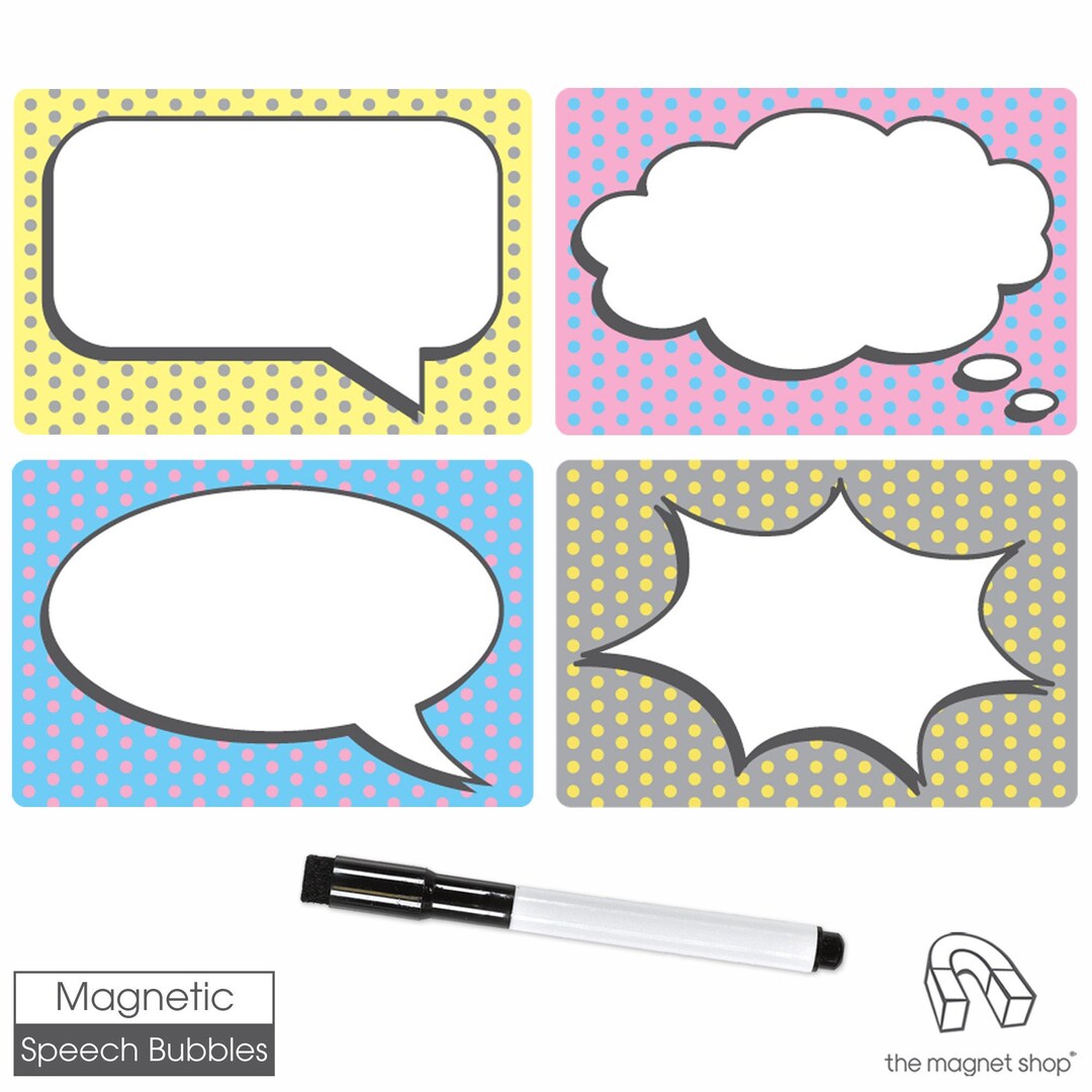 Magnetic Sticky Notes and Dry Wipe Pen by the Magnet Shop Cartoon ...