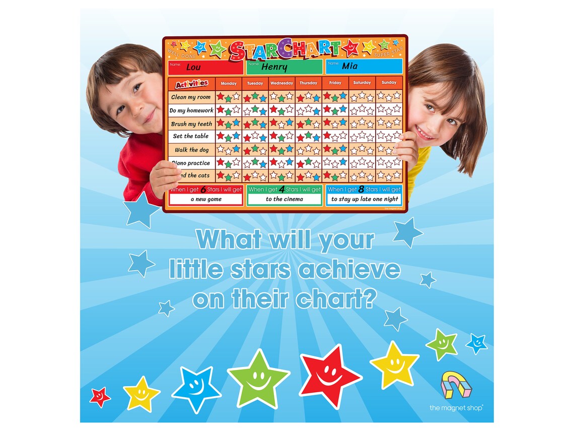 A3 Reward Chart for Children by The Magnet Shop Magnetic | Etsy