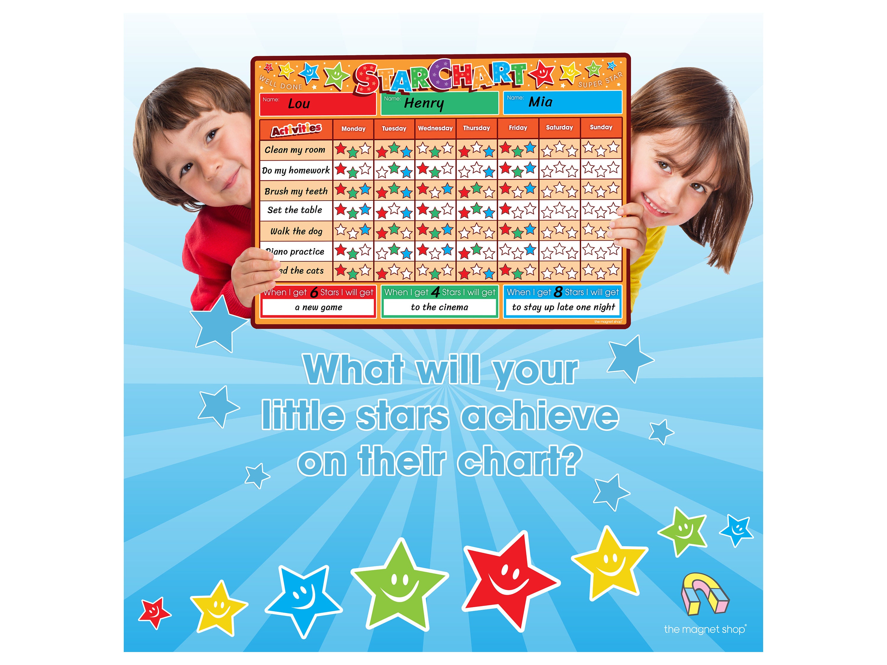 A3 Reward Chart for Children by The Magnet Shop Magnetic | Etsy