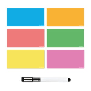 Magnetic Post-notes Rectangle Sticky Notes Neon Coloured Dry - Etsy UK