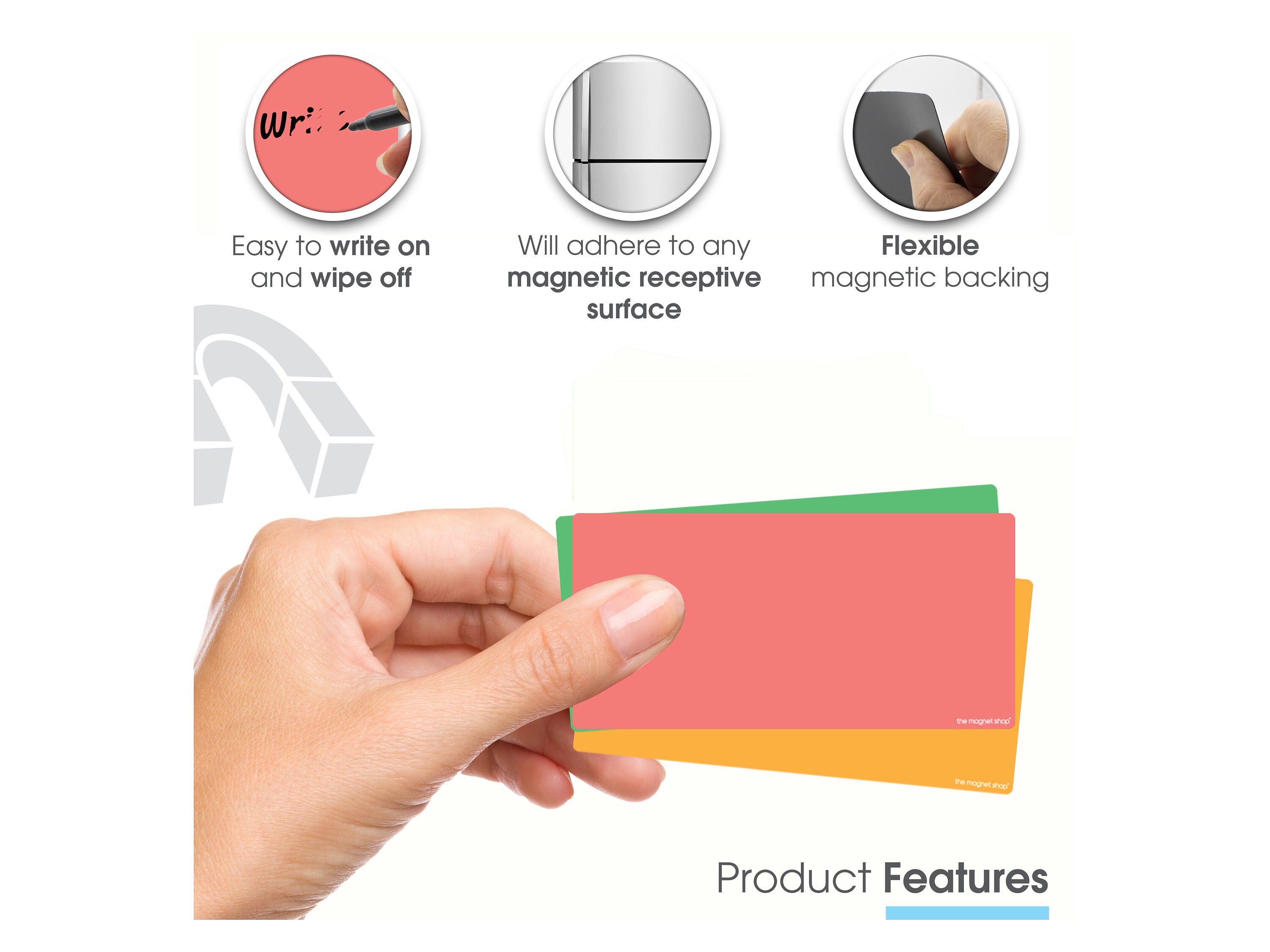 Magnetic Post-notes Rectangle Sticky Notes Neon Coloured Dry - Etsy UK