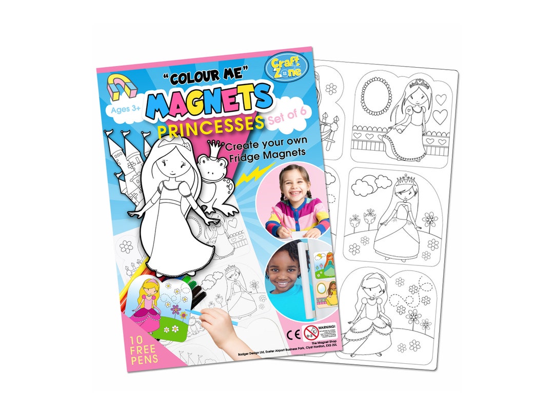 Colour Me Magnets Colour in Magnetic Crafts for Children and - Etsy
