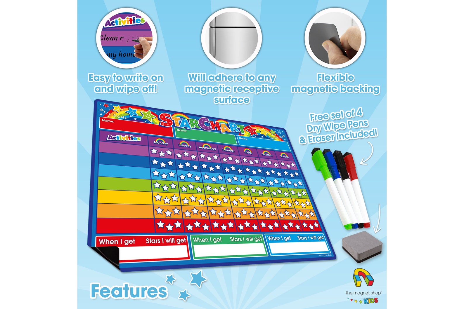 A3 Reward Chart for Children by the Magnet Shop Magnetic - Etsy UK