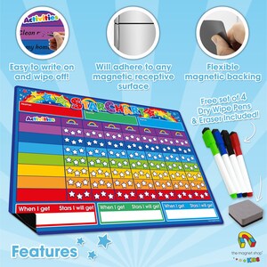 A3 Reward Chart for Children by the Magnet Shop Magnetic Star Chart in ...