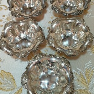 Sterling Silver REED & BARTON Repousse Nut / Bon Bon Dishes - Etsy