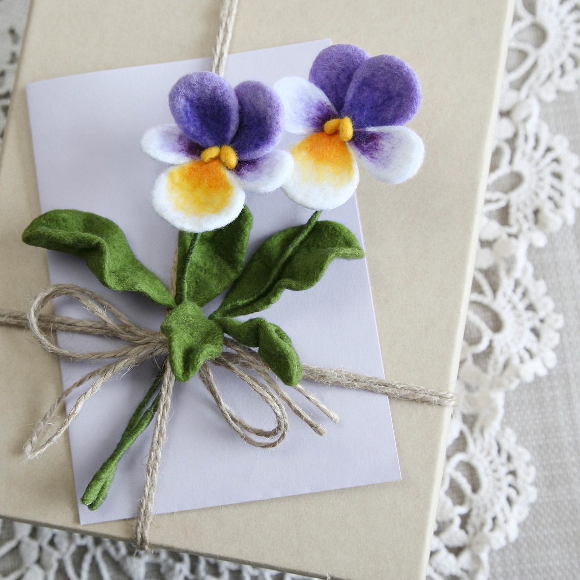 Needle & Wet Felting Tutorial – Make Violet and Pansy Flowers From Wool ...