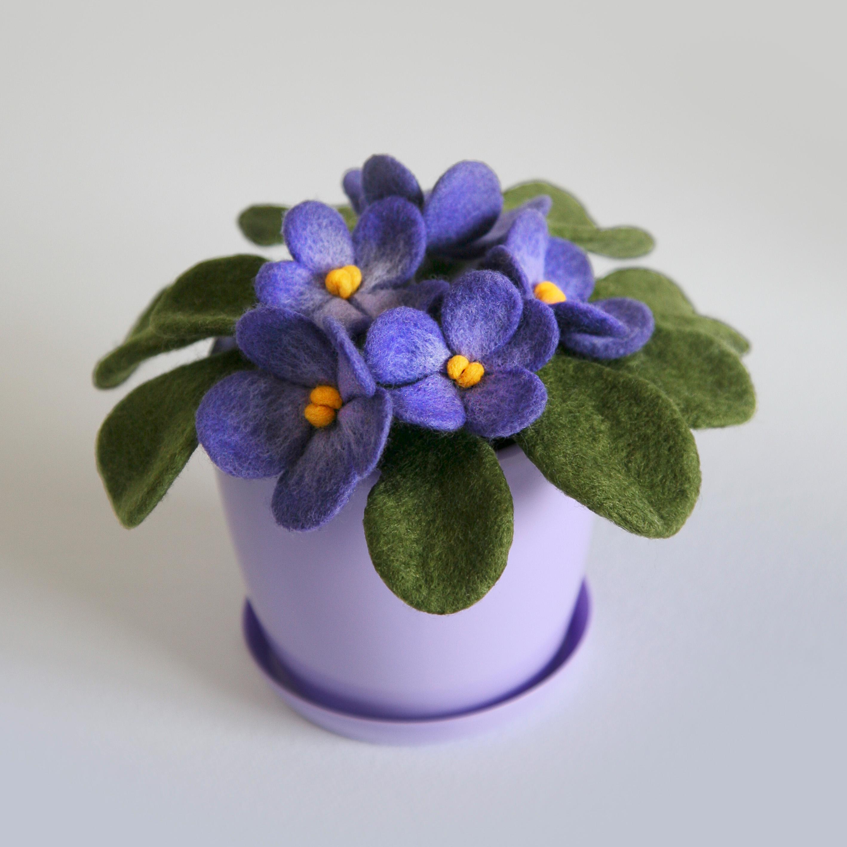 Needle & Wet Felting Tutorial – Make Violet and Pansy Flowers From Wool ...