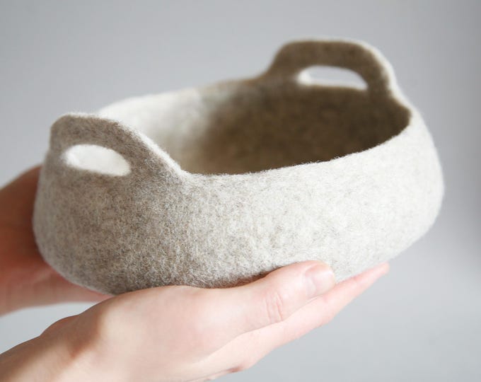 Felted Basket / Home Decor - Etsy