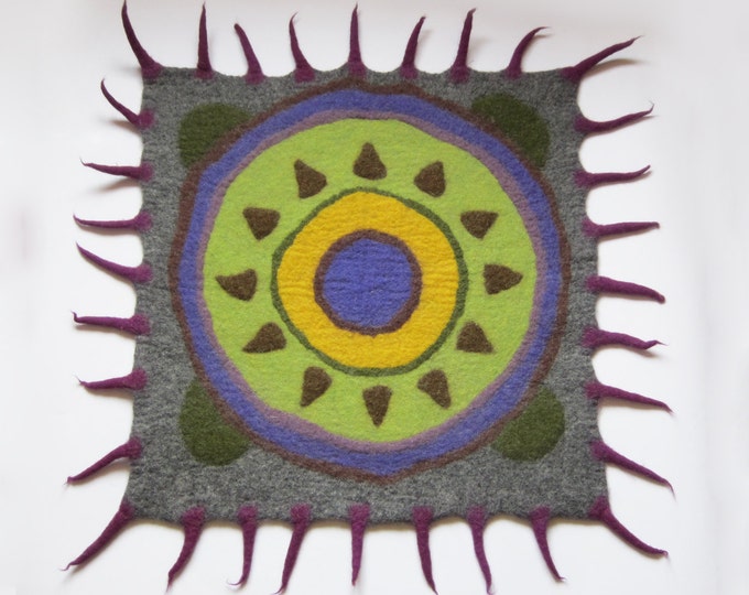 Felt Rug Rug Natural Wool Rug Modern Décor Geek Décor - Etsy