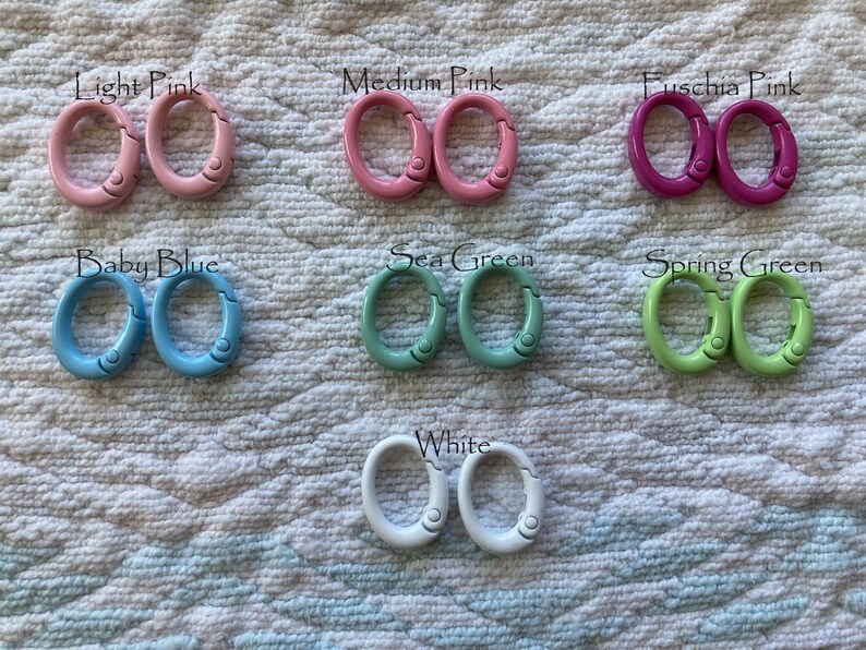 Oval Spring Gate Ring Clasps Connectors ~ 19.5x15x4.5mm ~ 4 Pieces ...