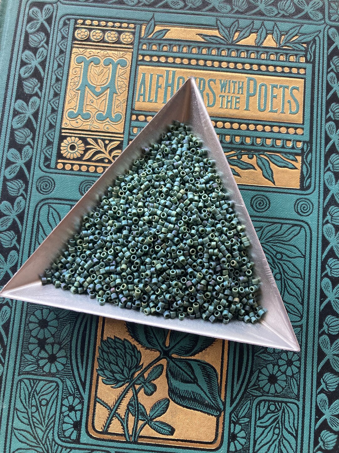 Miyuki Delica Seed Beads ~ 16 Grams ~ Size 11/0 ~ Opaque Matte Green ...