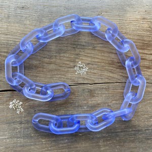 Frosted Transparent Acrylic Linking Rings Large Chunky Cable Chain ~ 16 ...