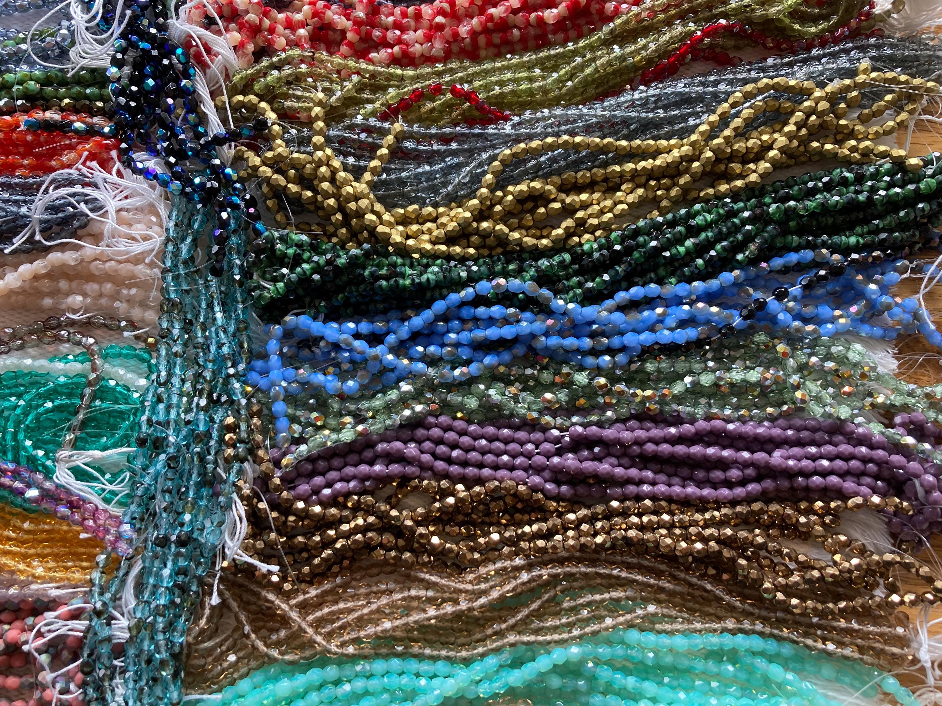 Czech Glass Fire Polished Bead Assortment ~ 10 Strands ~ 4mm Size ~ 500 ...