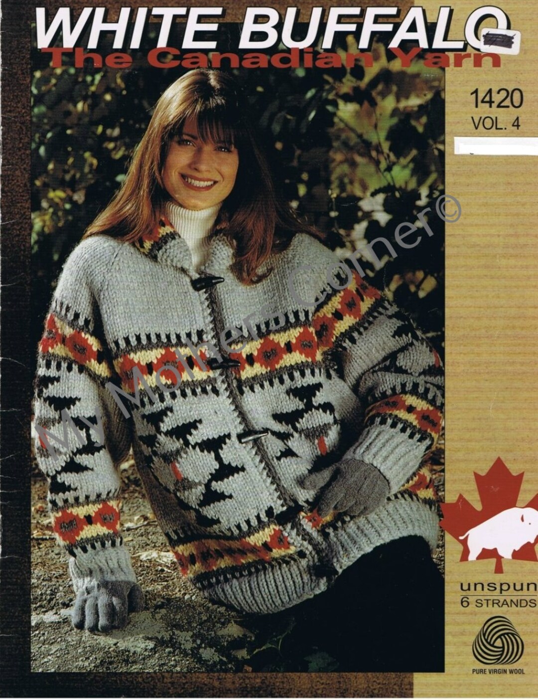Sundance,#1420, Pdf Pattern, Cowichan Style, Vintage, White Buffalo ...