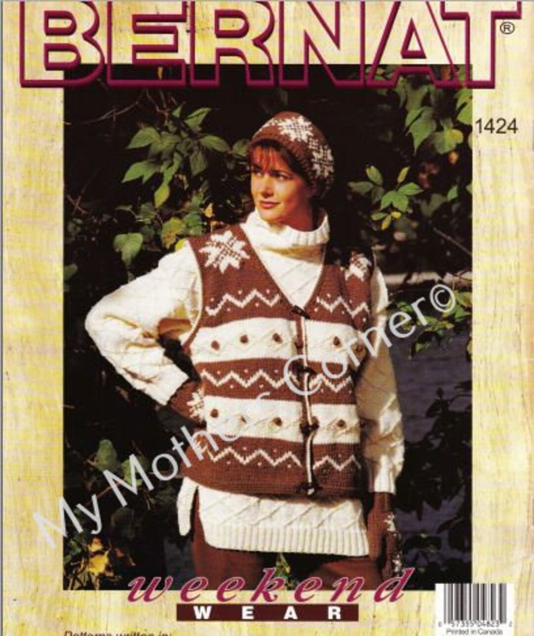 Bobbles and Snowflakes,#1424, Pdf Pattern, Cowichan Style, Vintage, White Buffalo,true North ...