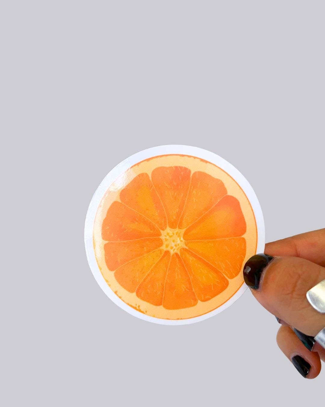 Orange Slice Waterproof Sticker | Orange Slice Fruit Magnet | Food ...