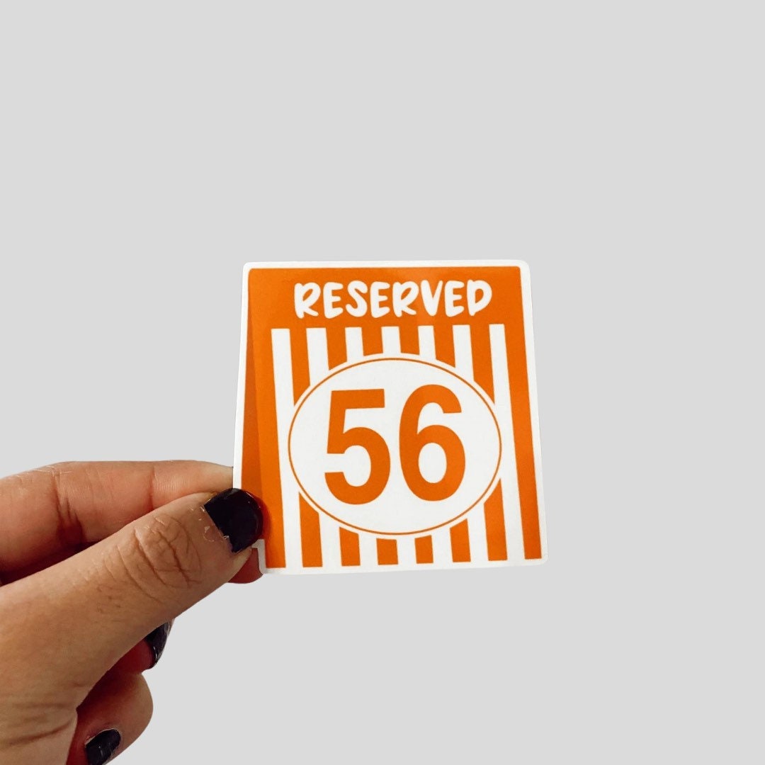 Table Number Fast Food Waterproof Sticker Burger Restaurant - Etsy