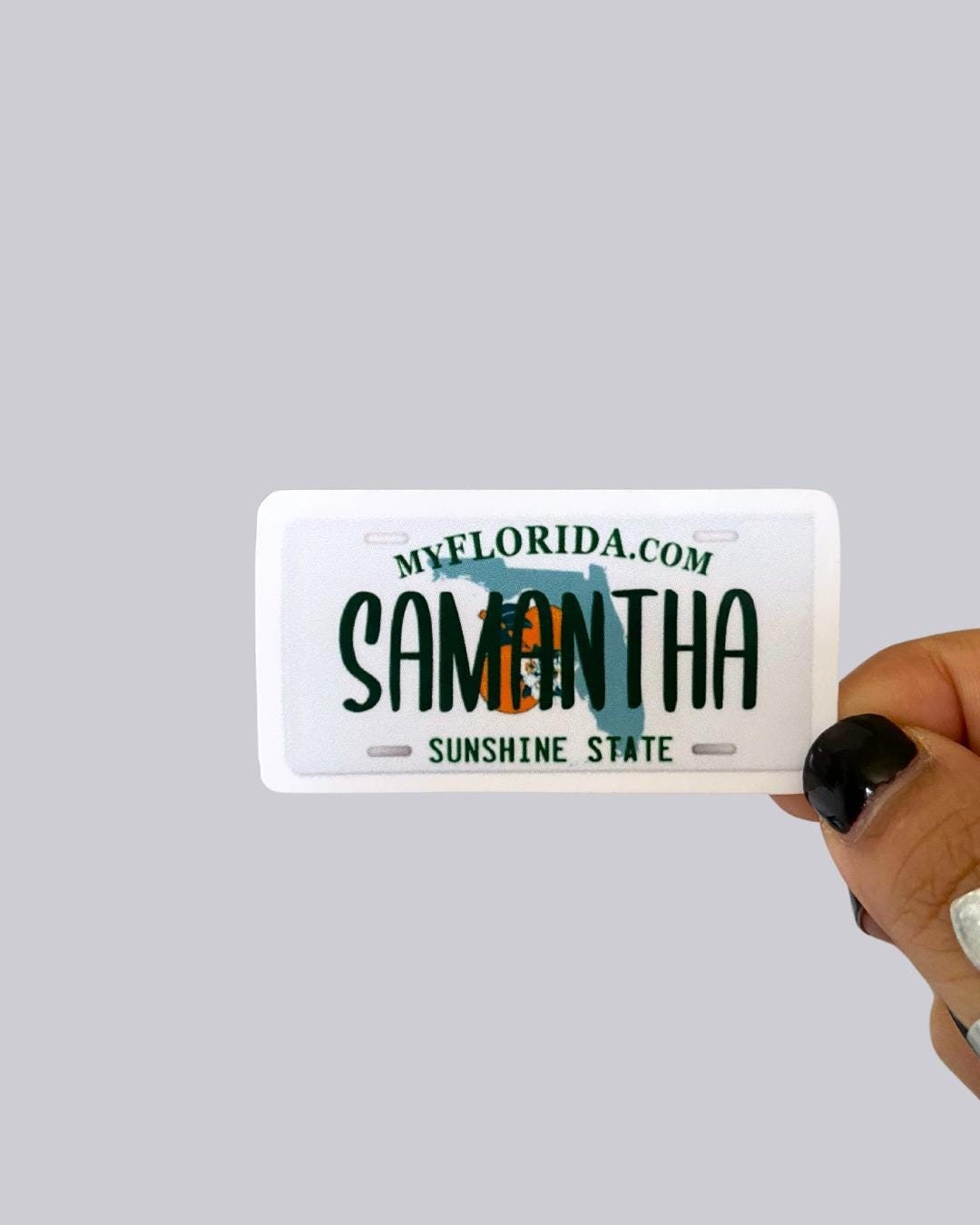 Personalized Florida License Plate Sticker | Custom Name Souvenir - Etsy