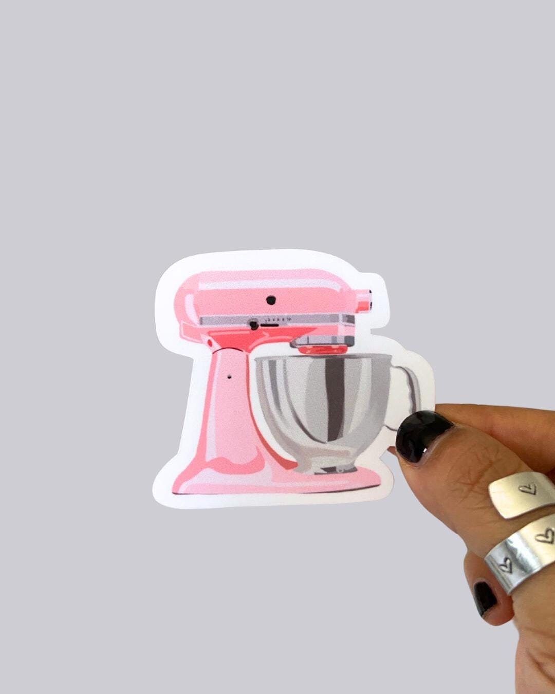 Pink Kitchen Mixer Sticker | Waterproof Baking Decal | Waterproof Vinyl ...