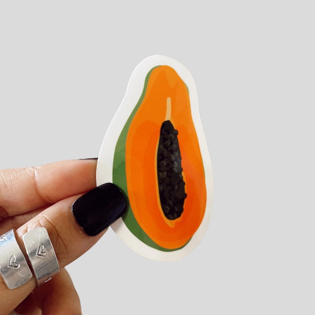 Papaya Fruit Waterproof Sticker Papaya Waterproof Magnet - Etsy