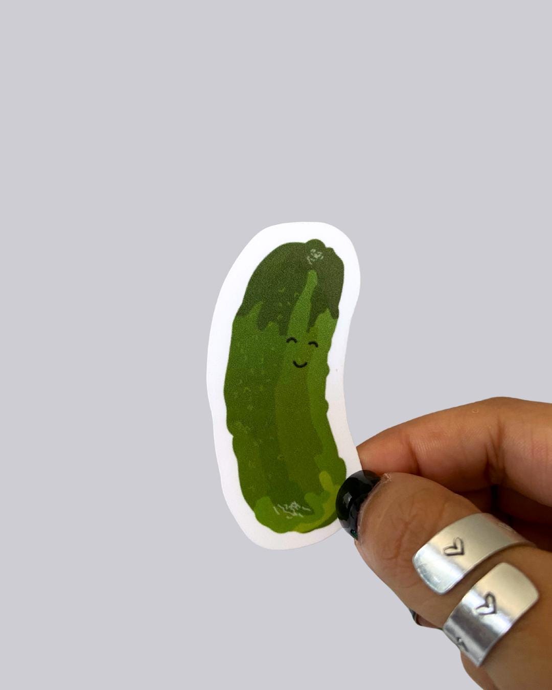 Pickle With Smiley Face Whole Pickle Waterproof Sticker | Dill Pickle ...