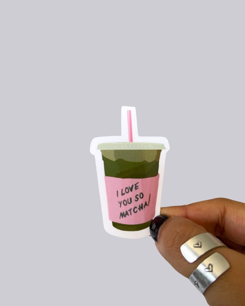 Matcha Lover Waterproof Sticker or Magnet | 2.5 Inch Glossy Decal ...