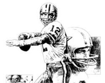 Tom Landry Dallas Cowboys Lithograph Limited Edition Artwork | Etsy