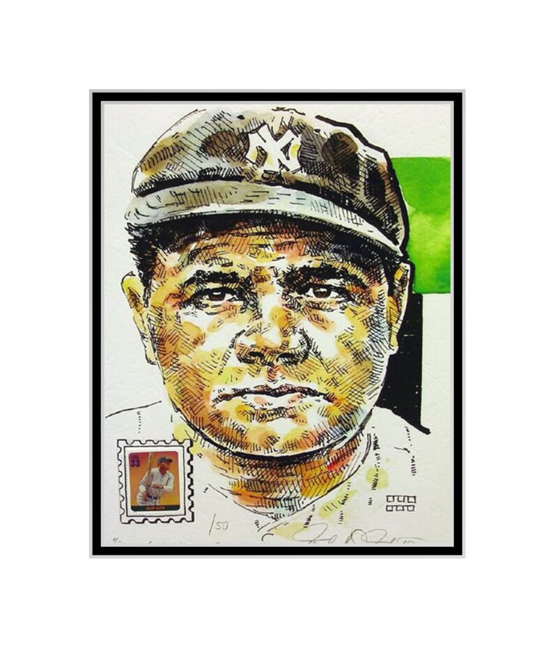 Babe Ruth New York Yankees Limited Edition Print by Michael Mellett ...