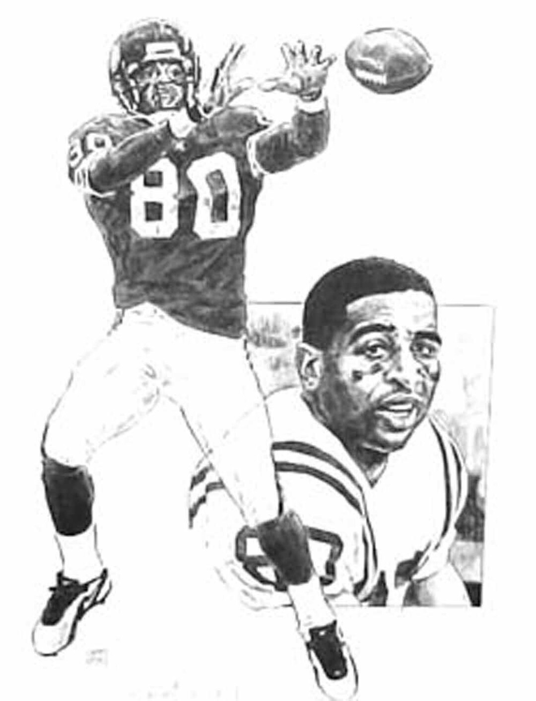 Cris Carter Lithograph - Limited Edition Artwork by Michael Mellett ...