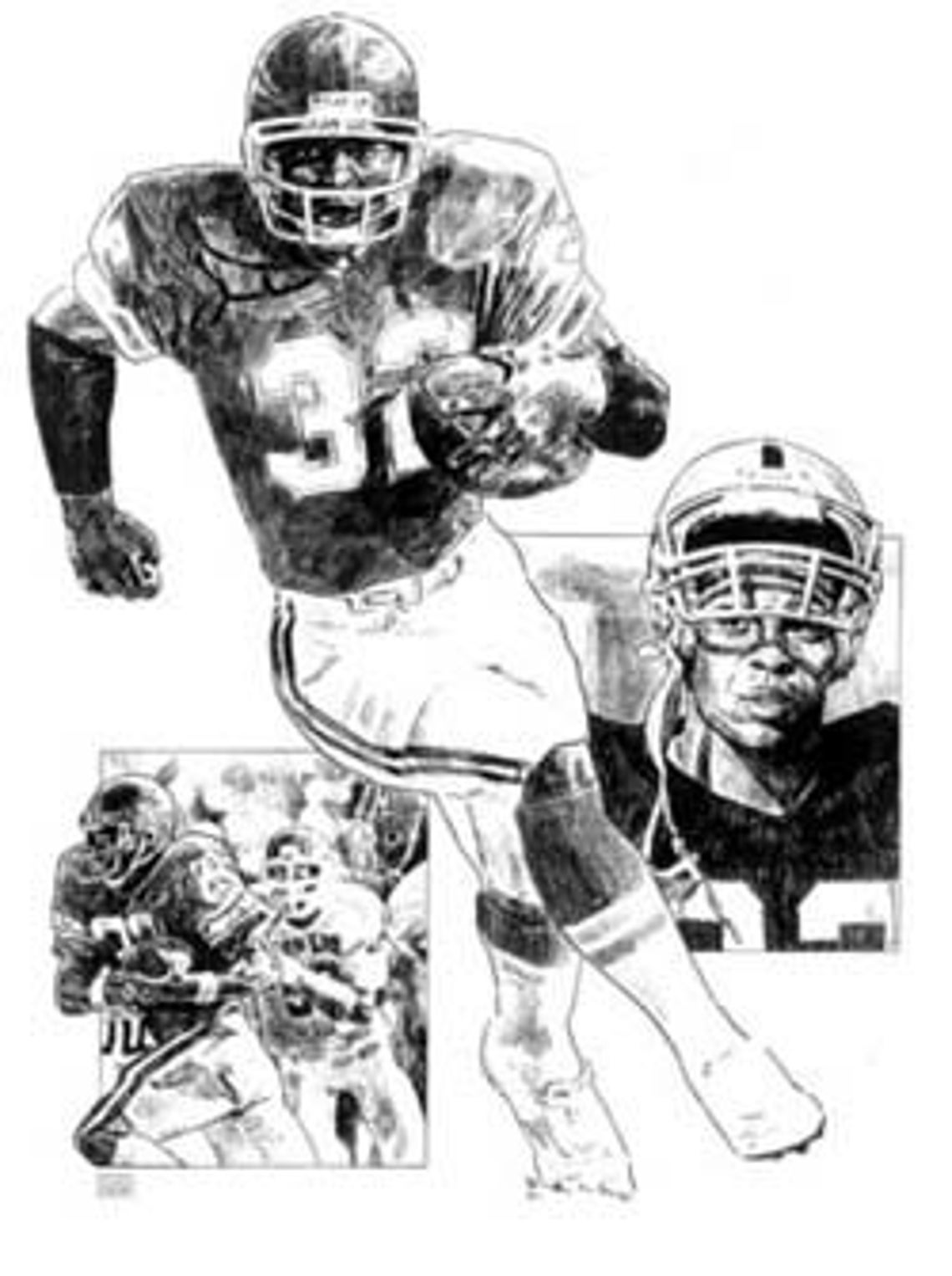 Marcus Allen Kansas City Chiefs Lithograph Limited Edition Artwork by ...