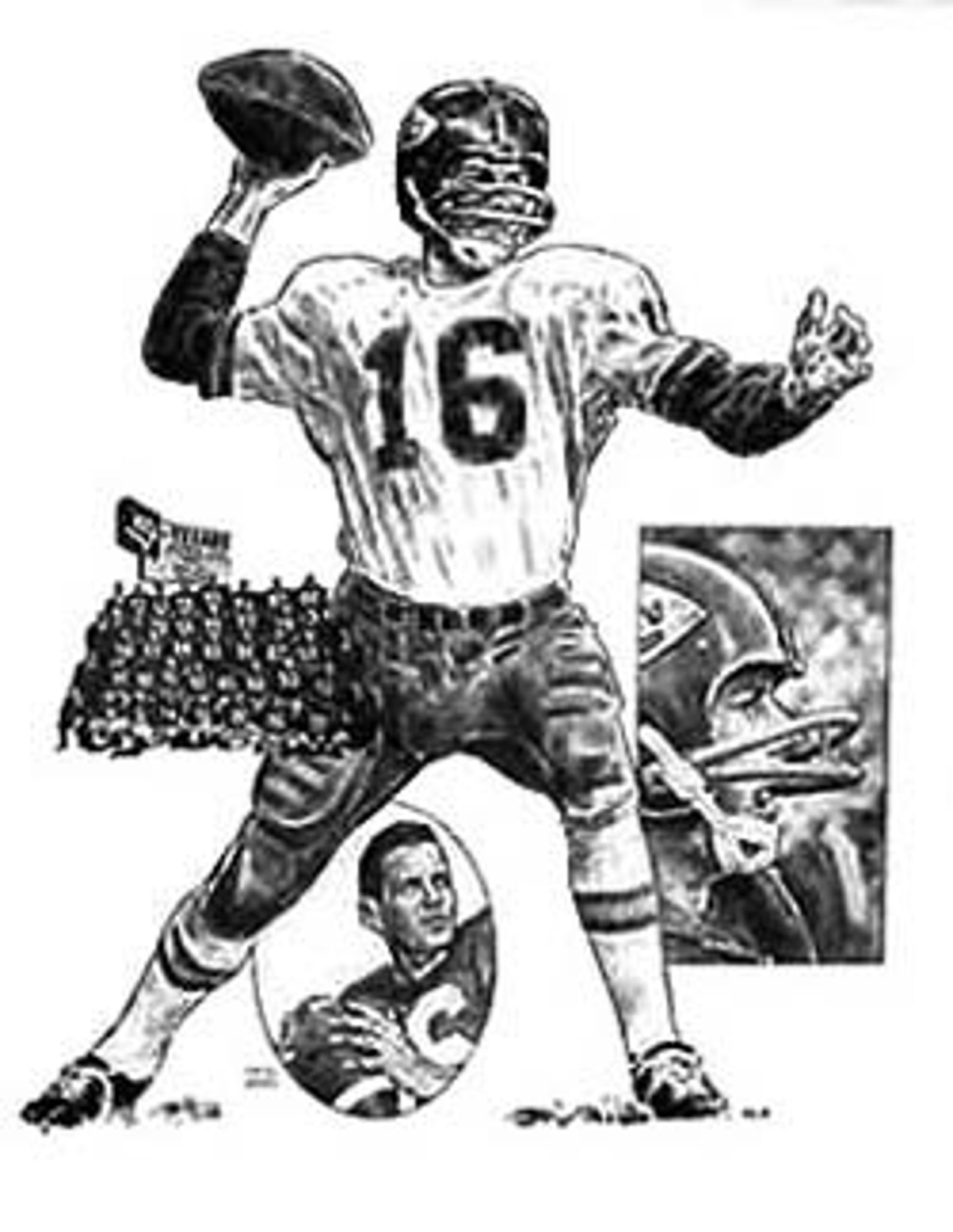 Len Dawson Kansas City Chiefs Lithograph Limited Edition Artwork by ...