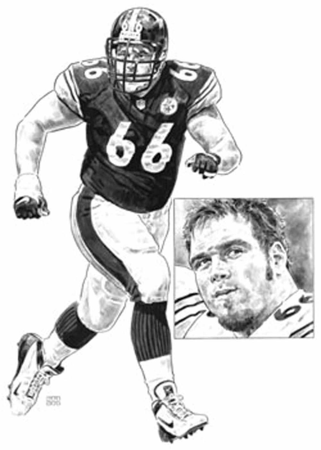 Alan Faneca Lithograph - Limited Edition Artwork by Michael Mellett ...