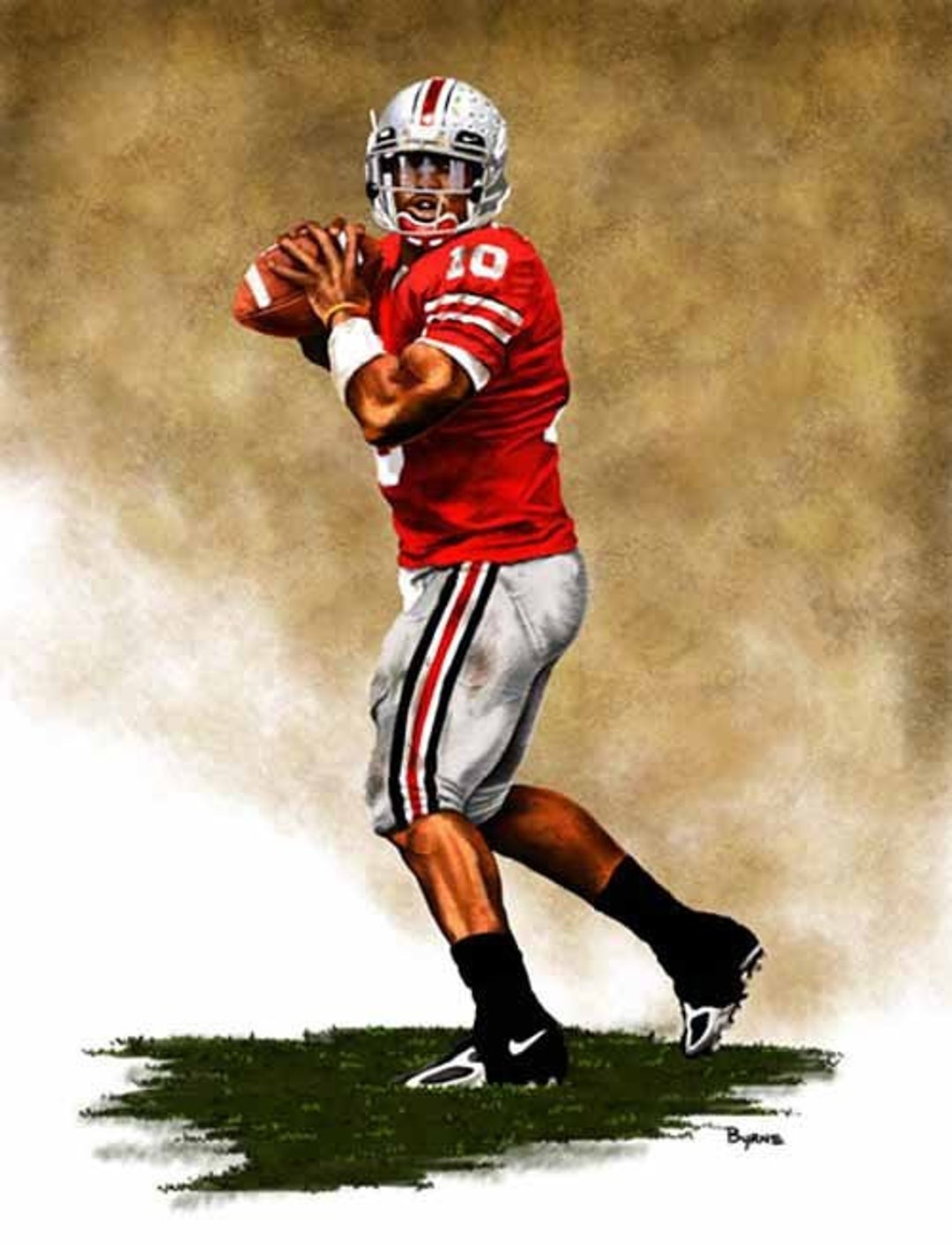 Troy Smith - Limited Edition Giclee by James Byrne - Ohio State ...
