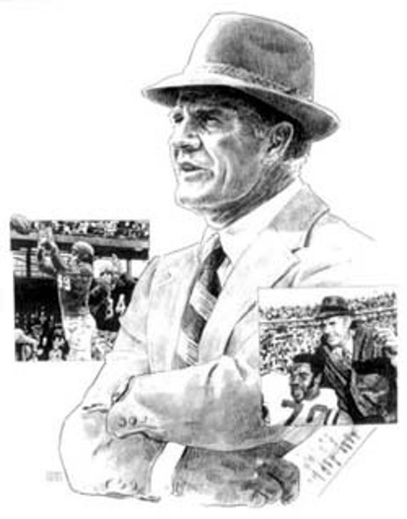 Tom Landry Dallas Cowboys Lithograph Limited Edition Artwork | Etsy