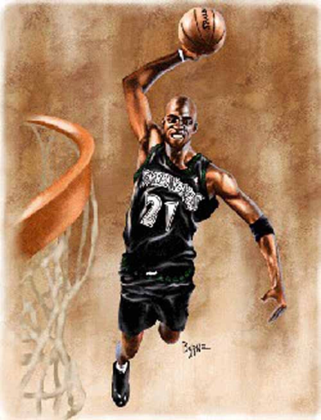 Kevin Garnett Dunking Timberwolves