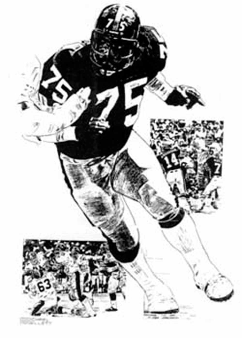 Joe Greene Lithograph Limited Edition Artwork By Michael Mellett ...