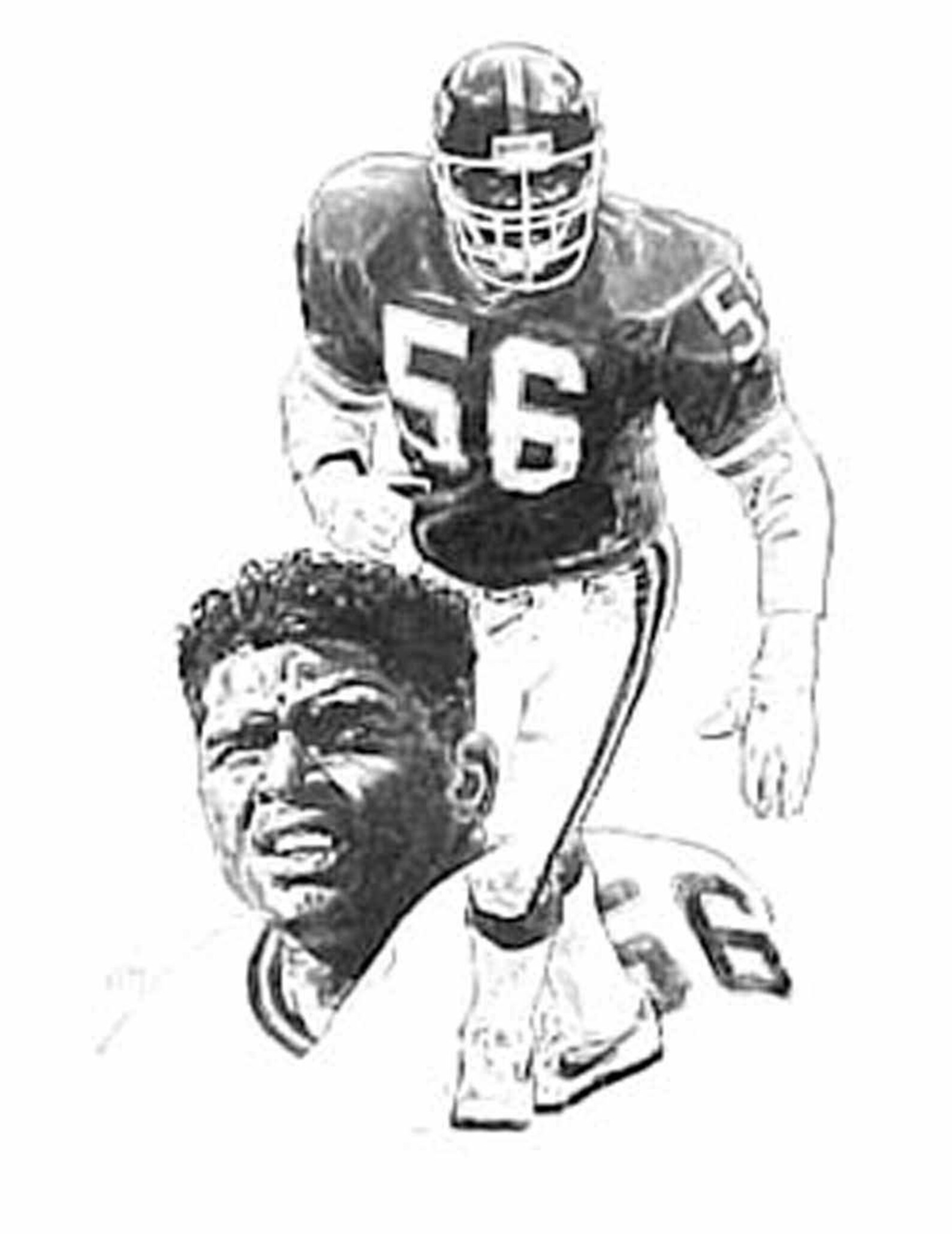 Lawrence Taylor l.t. Lithograph Limited Edition Artwork by Michael ...
