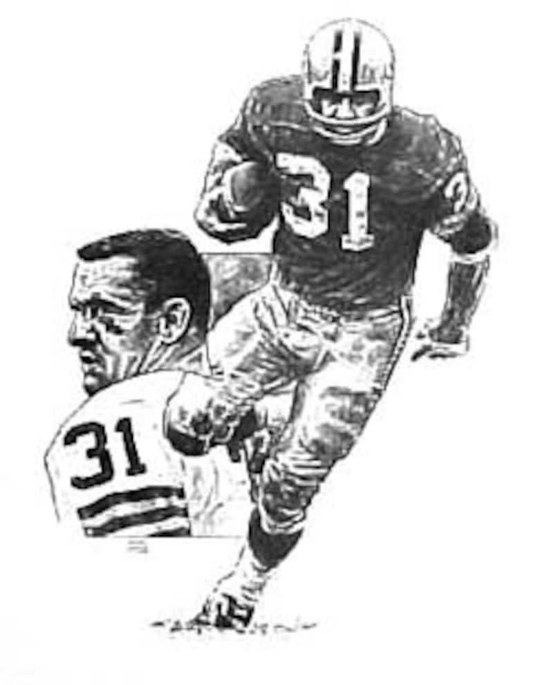 Jim Taylor Green Bay Packers Lithograph Limited Edition Artwork by ...