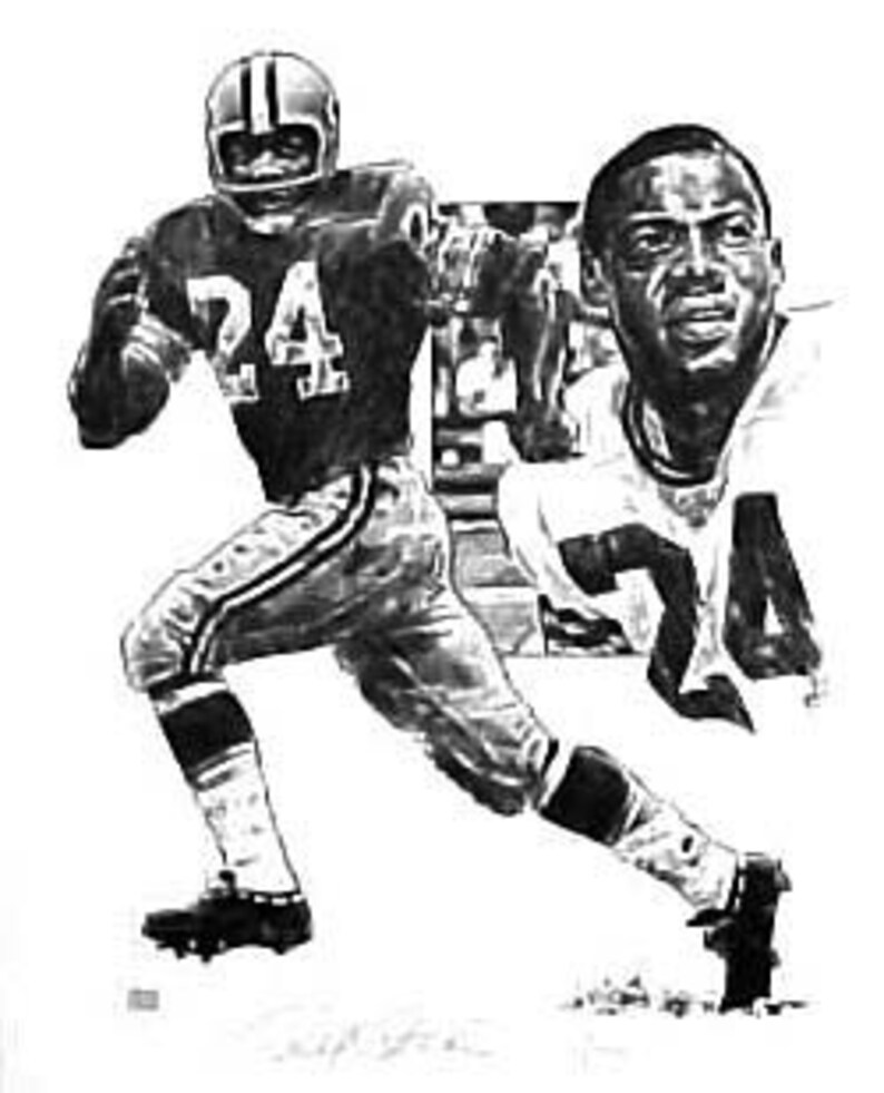 Willie Woods Green Bay Packers Lithograph Limited Edition Artwork by ...