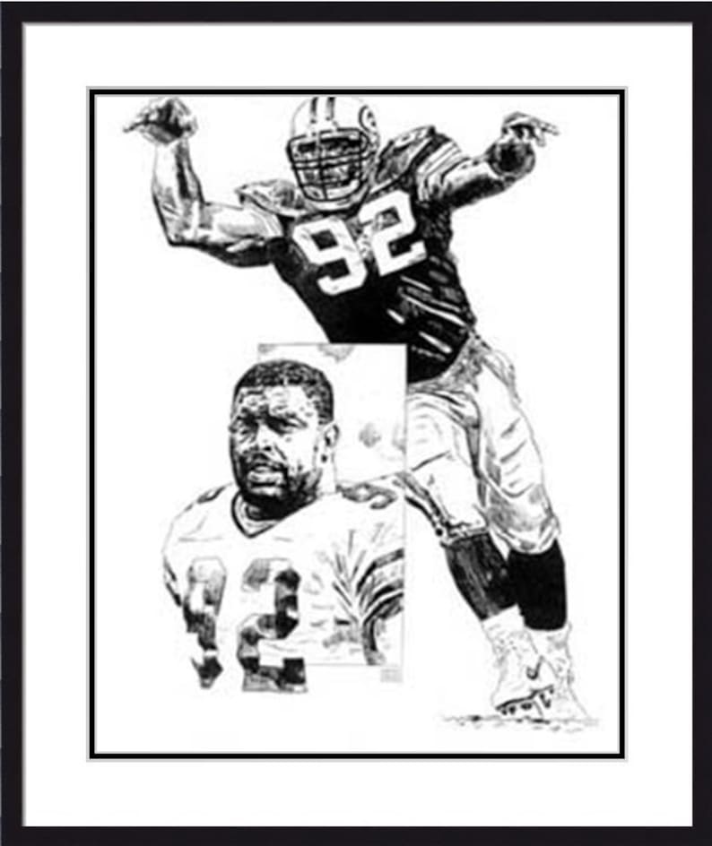 Reggie White Green Bay Packers Lithograph Limited Edition | Etsy